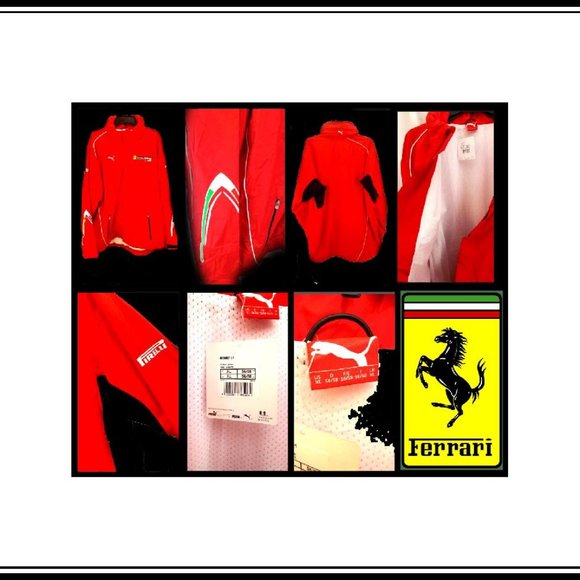 Ferrari | Jackets & Coats | New Rare Puma Ferrari Pirelli Red Jacket ...